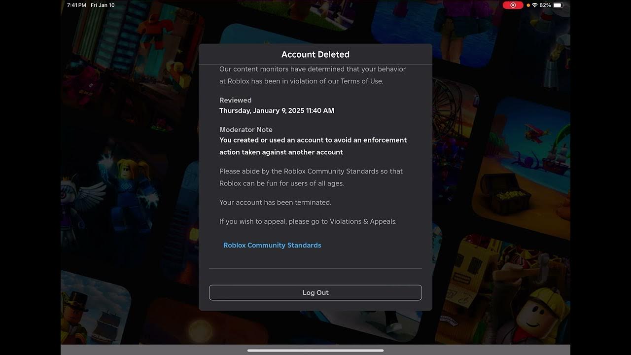 Roblox account got terminated! - YouTube