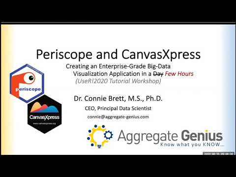 useR! 2020: Periscope and CanvasXpress – Creating an application in a day (C. Brett), tutorial