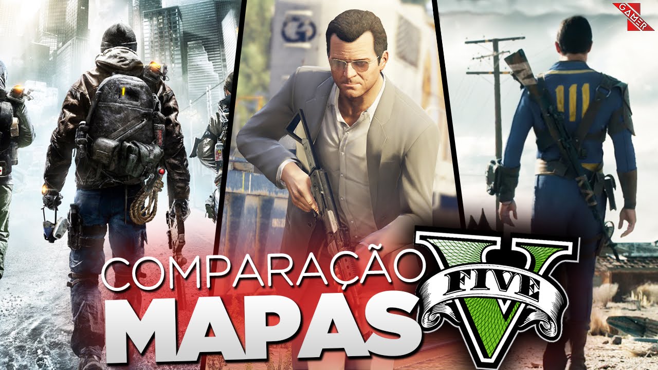 GTA 5 vs. THE DIVISION vs. FALLOUT 4 - Qual é o Maior Mapa? - YouTube