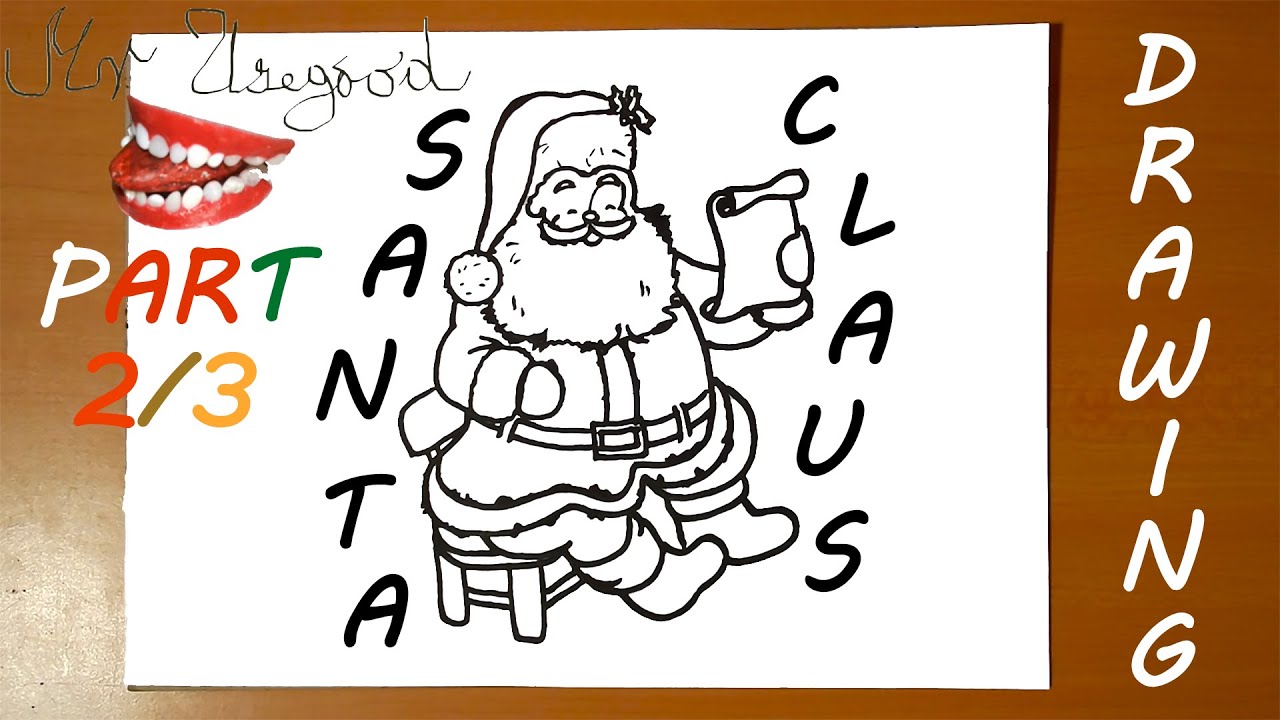 How to Draw SANTA CLAUS Step by Step Easy, Full body | Christmas Stuff ...