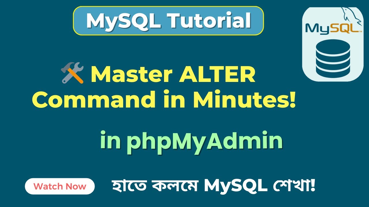 MySQL ALTER Command Explained | Add, Modify & Delete Columns Like a Pro ...