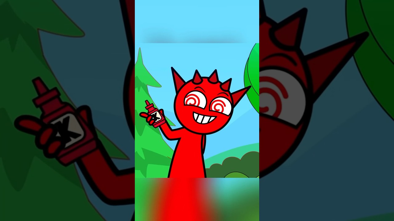 Анимация. Sprunki Redy и его кетчуп, снова в деле 😈анимация Спрунки # ...