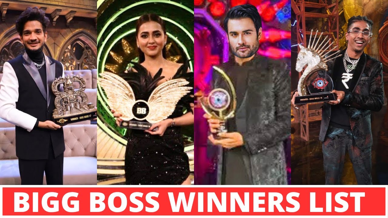 Bigg Boss 1 To 18 All Winners Name | Bigg Boss All Season Winners List ...
