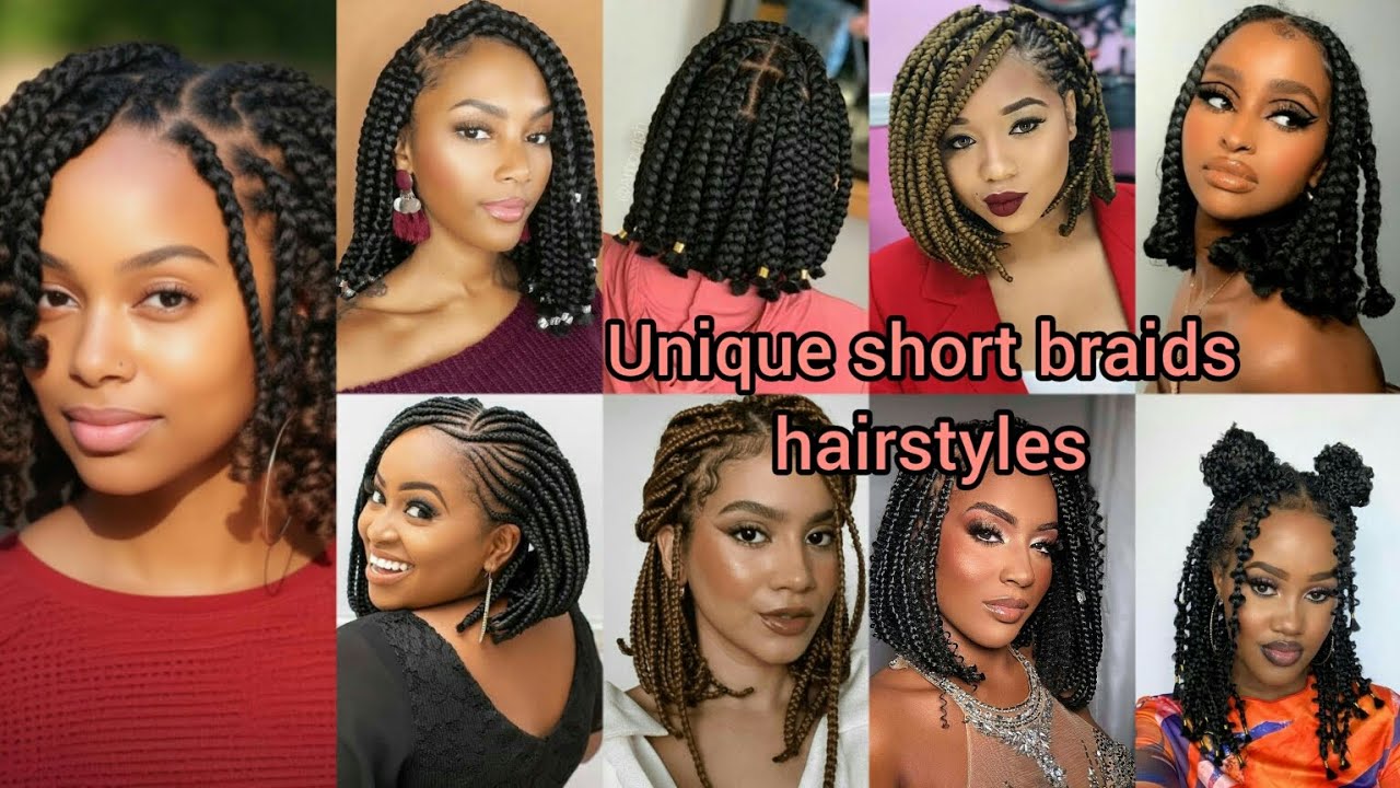 🌸💖 New short braids hairstyles collection | Unique braids styles 2024 ...