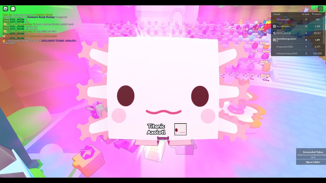 Redeeming another Titanic axolotl merch code...💀 - YouTube