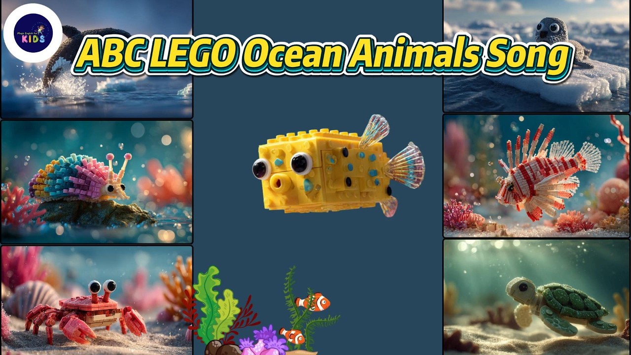 ABC LEGO Ocean Animals Song 21TH225 | Learn Alphabet & Sea Creatures ...