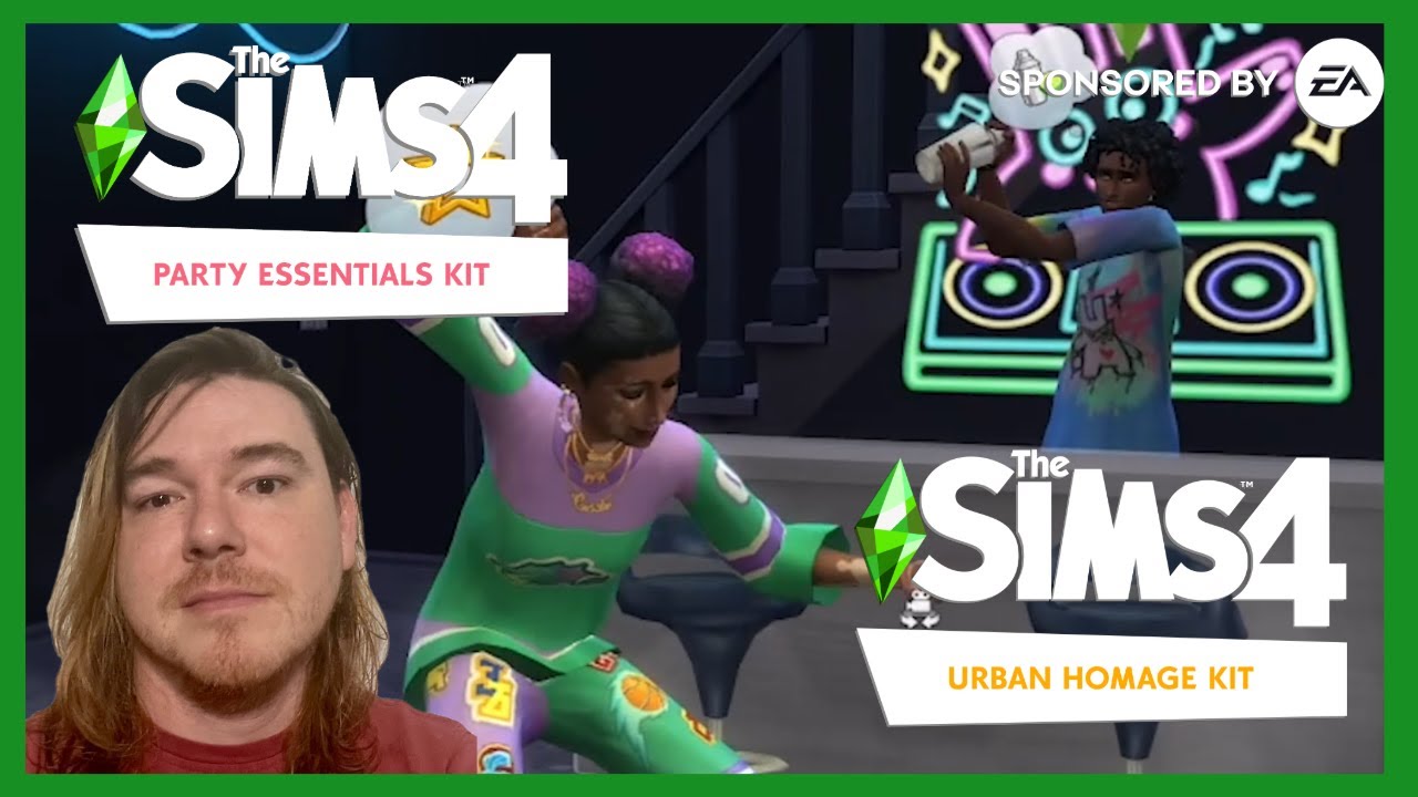 Sims 4 Urban Homage & Party Essentials Kits! - #EASponsored - YouTube