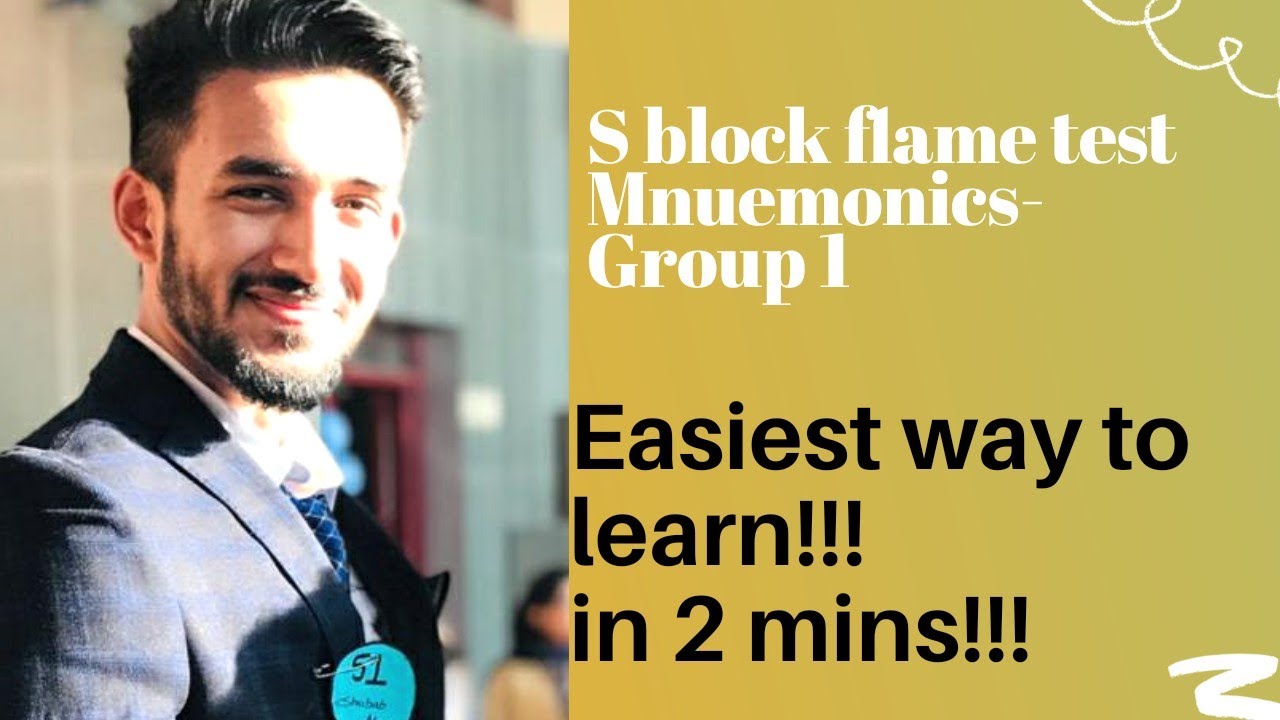 S Block Group 1 Flame Test Mnuemonics| Easiest way to remember!!!! Neet ...