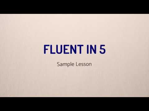 Fluent in 5 - Sample Lesson - YouTube