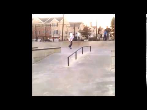 50-50' s on the Ambler Skatepark Downrail - YouTube