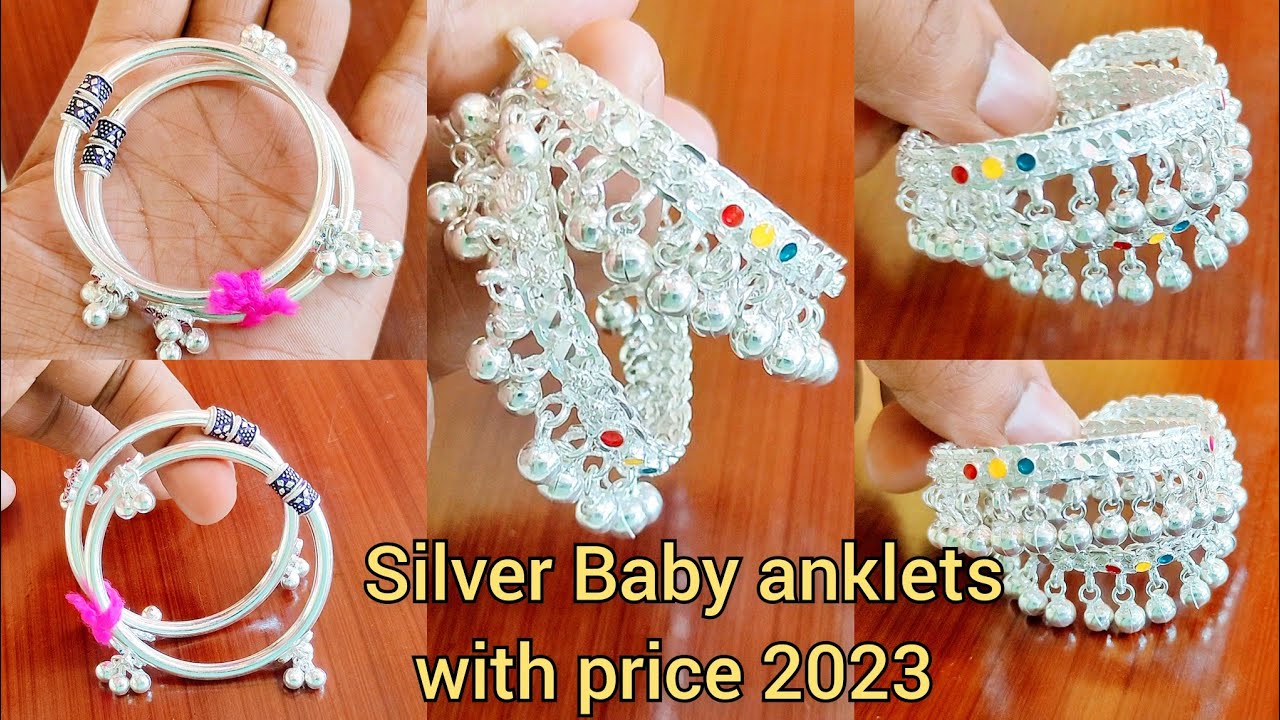 Silver baby anklets with weight and price 2023/silver anklets for kids ...