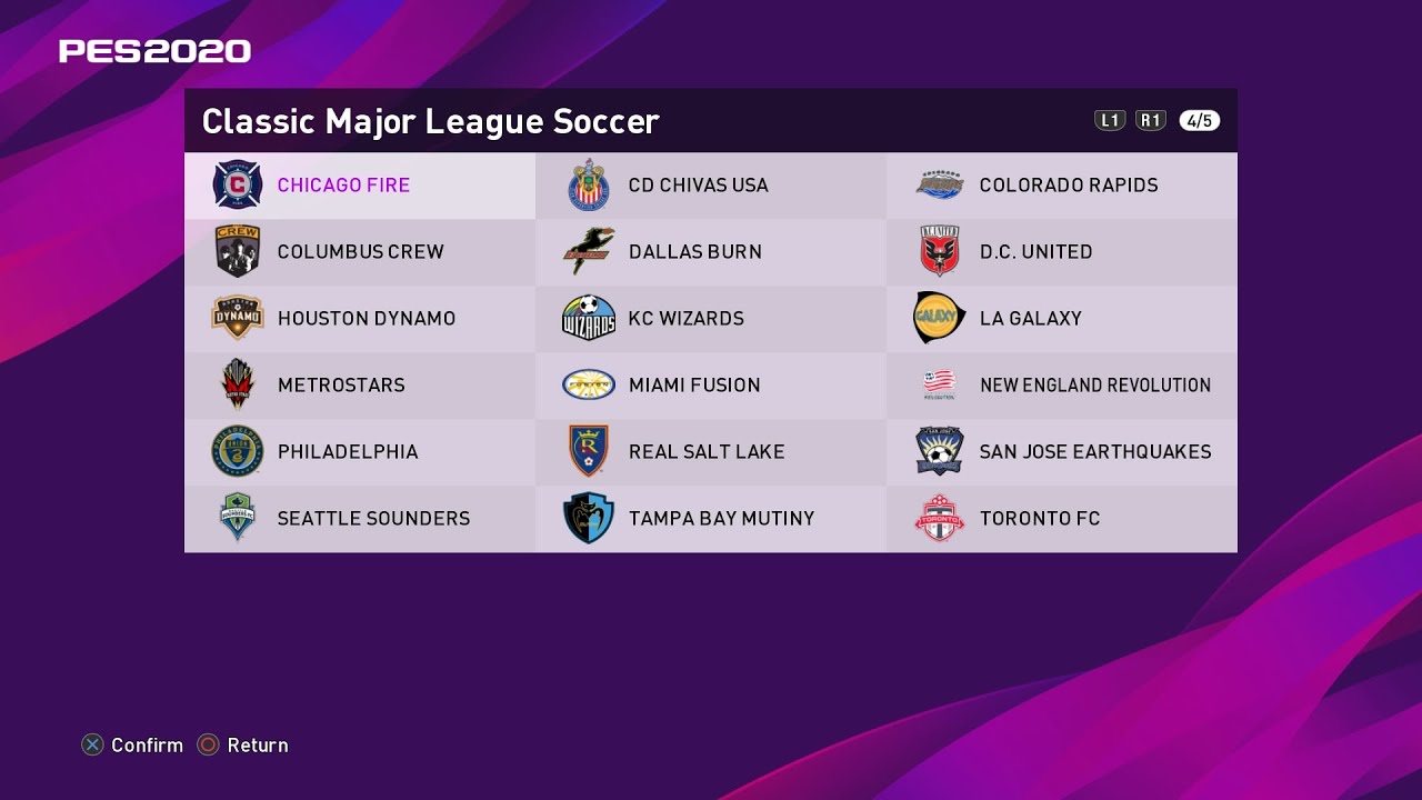 PES 2020 Classic Major League Soccer MLS Option File - YouTube