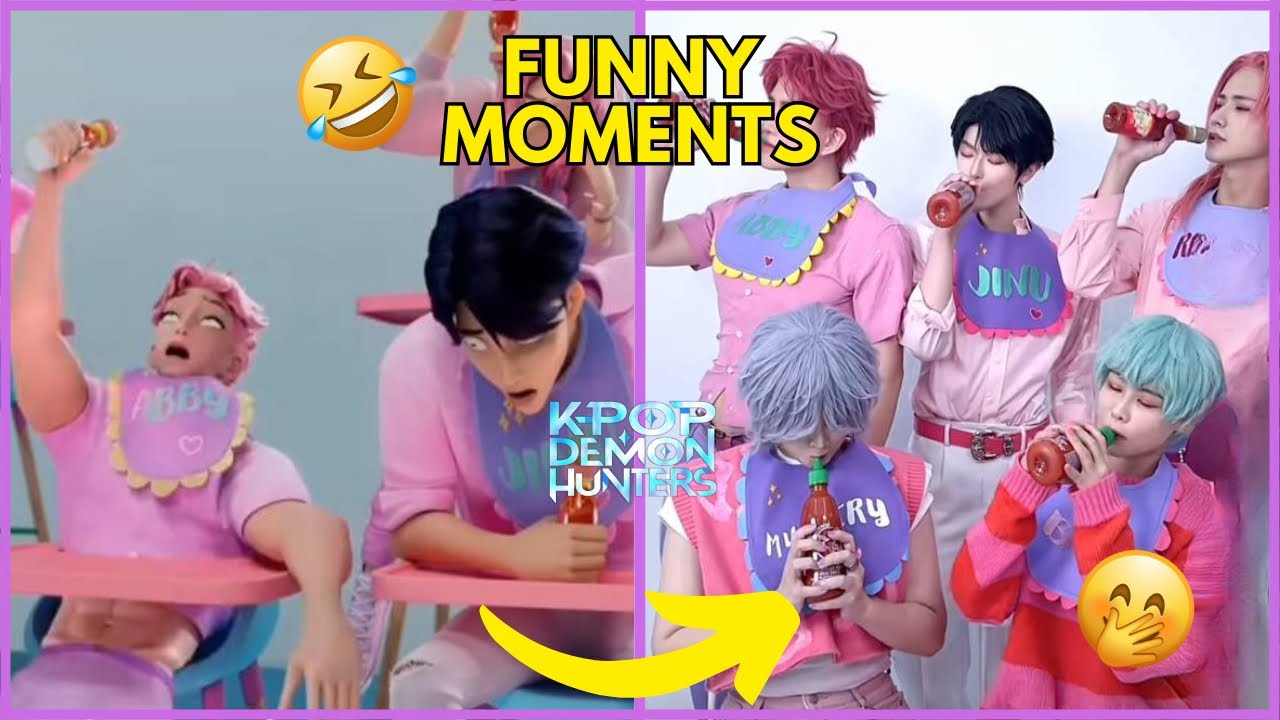 K-Pop Demon Hunters in Real Life | Funny Moments😂🤣🤣 - YouTube