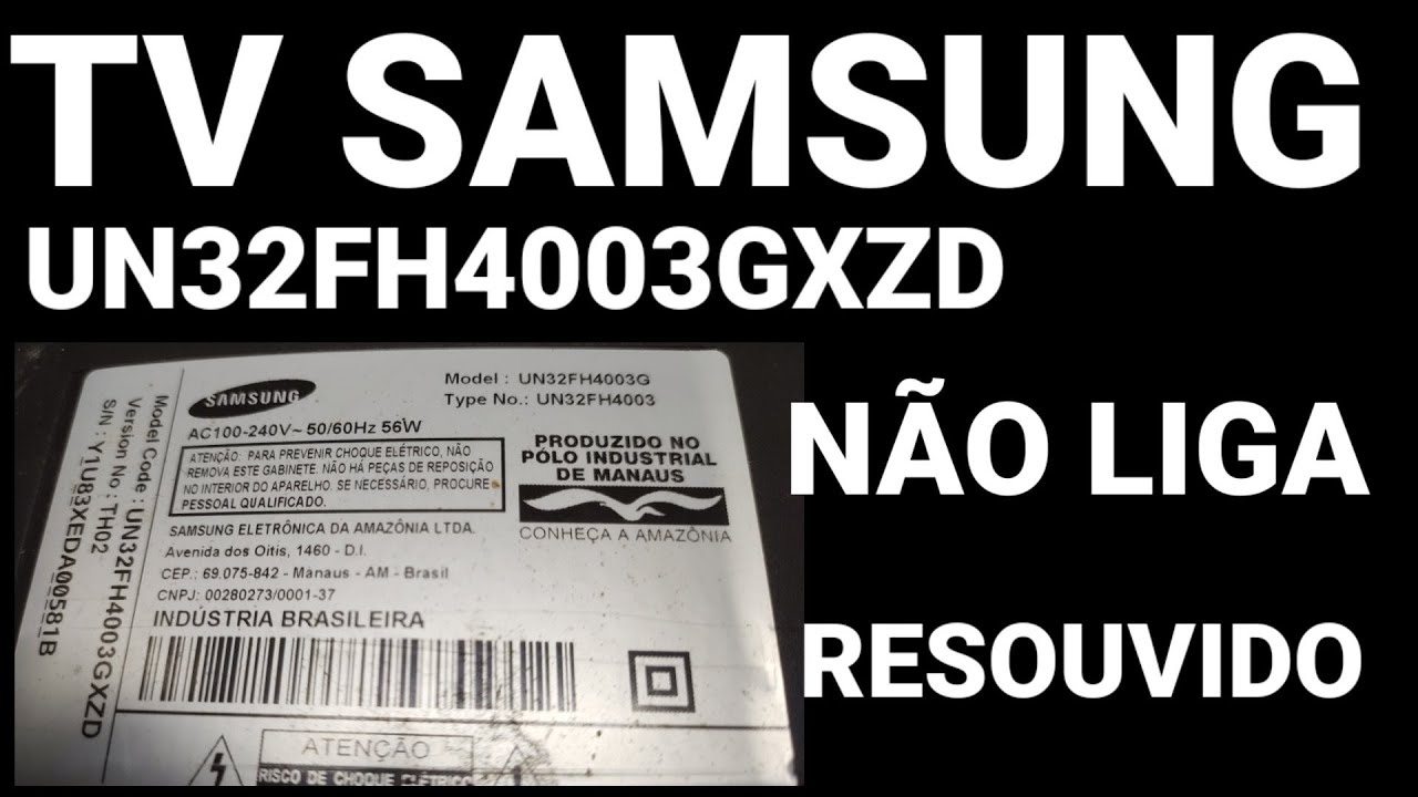 TV SAMSUNG NÃO LIGA PISCA O STAND BY RESOLVIDO - YouTube