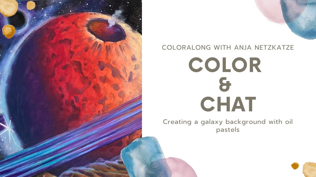 Let’s Color & Chat: Creating a Galaxy Background with oil pastels - YouTube