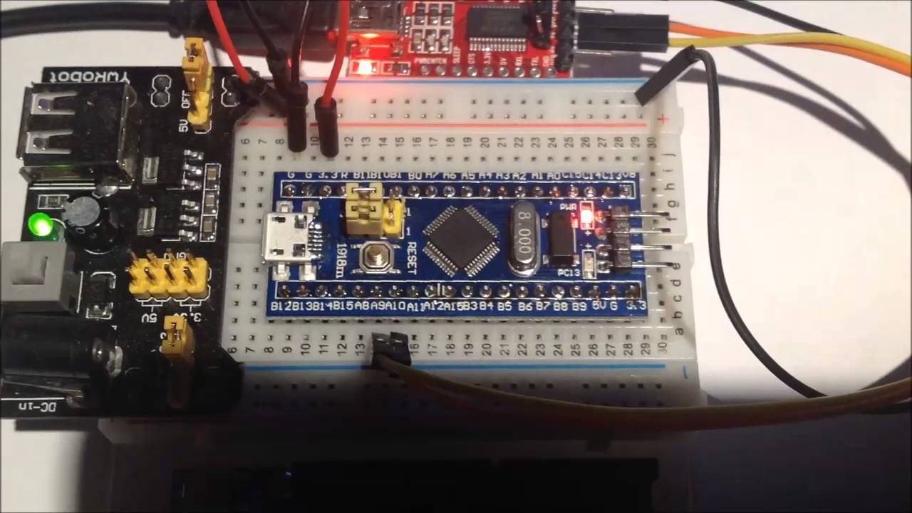 Premier Test du STM32F103C8T6 - 72MHz ARM32 Cortex M3 - YouTube