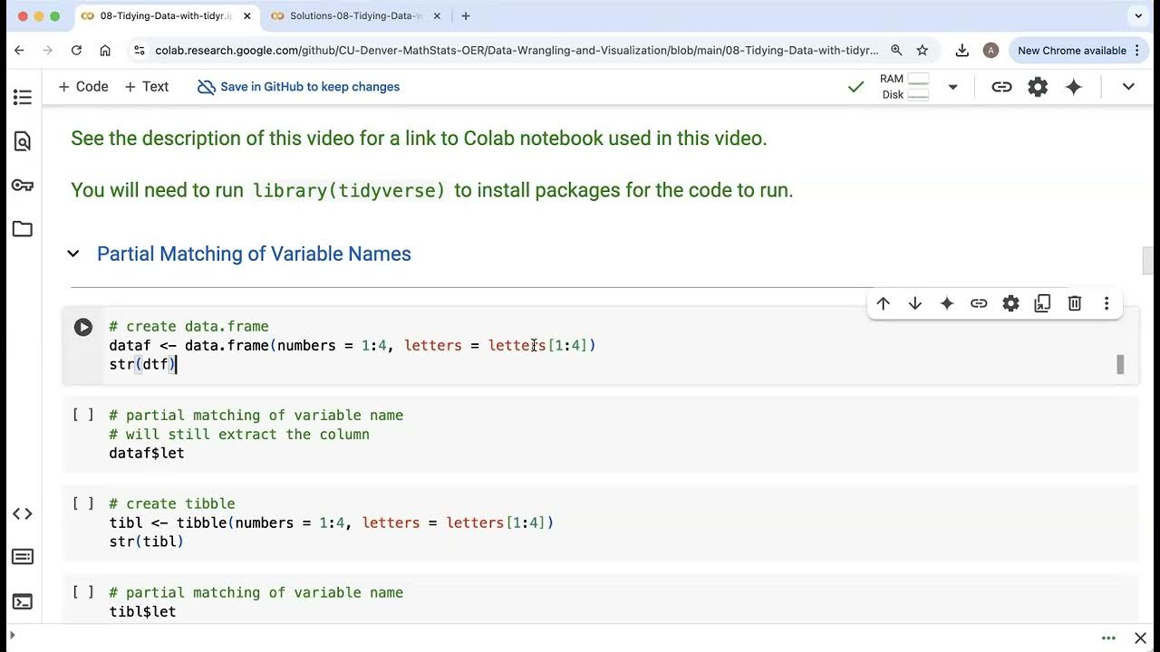 Partial Matching Variable Names with tibbles and data frames - YouTube
