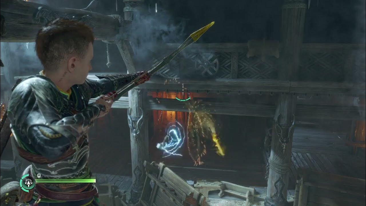 ingrid and mjolnir fighting in the bar | god of war ragnarok - YouTube