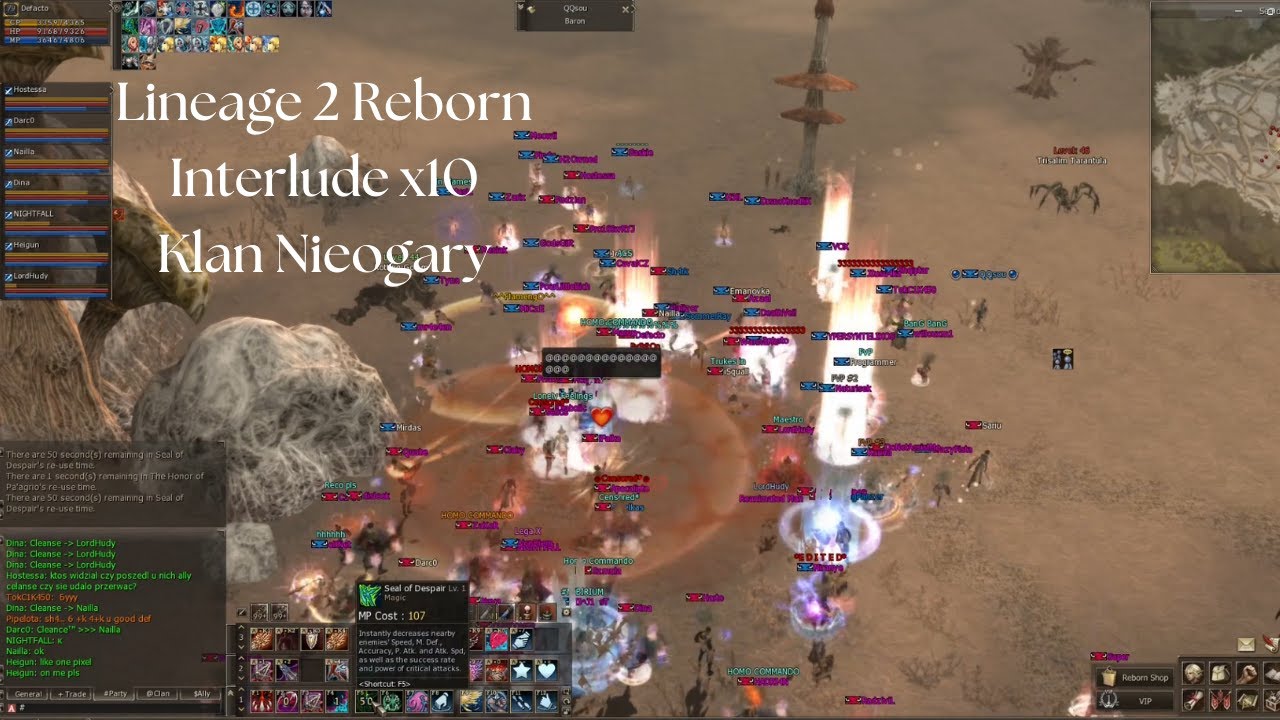 Lineage 2 Reborn, x10 Interlude- Nieogary Klan. - YouTube