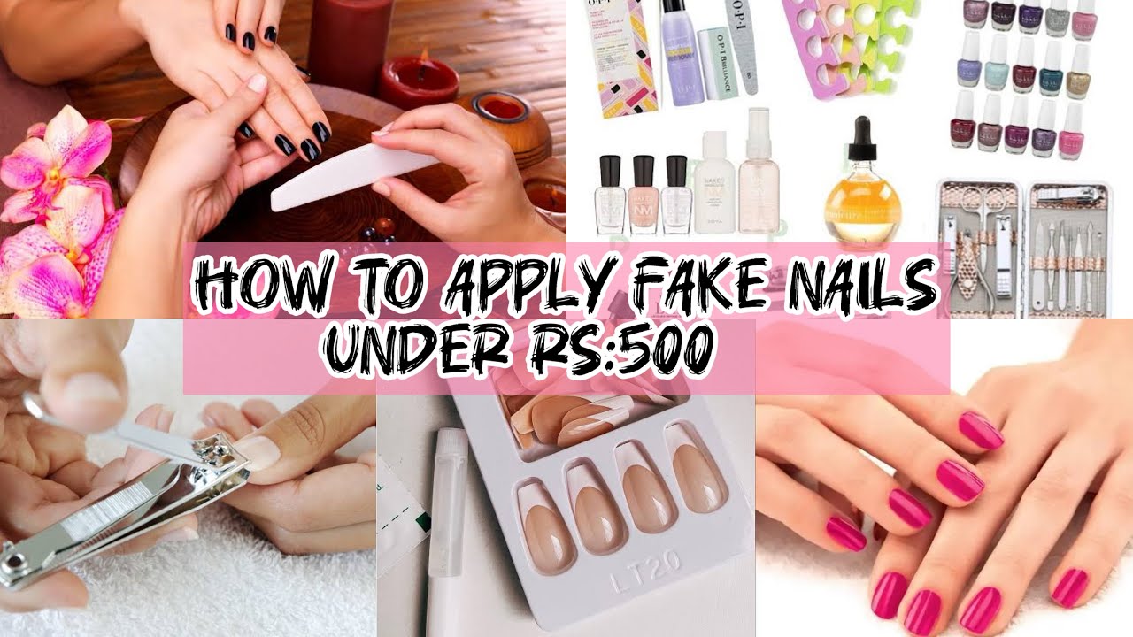 How to apply fake nails 💅 | affordable nail kit | tips & tricks😎 | just ...
