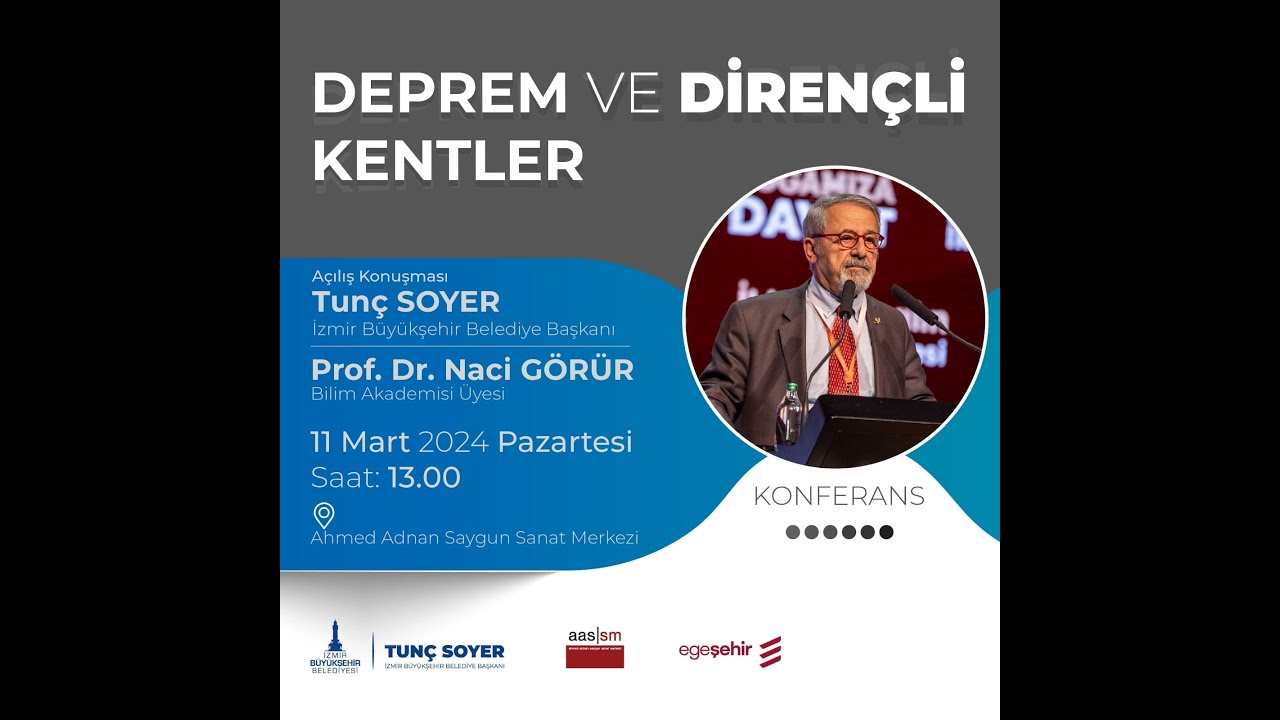 Prof. Dr. Naci Görür ile Deprem ve Dirençli Kentler Konferansı - YouTube