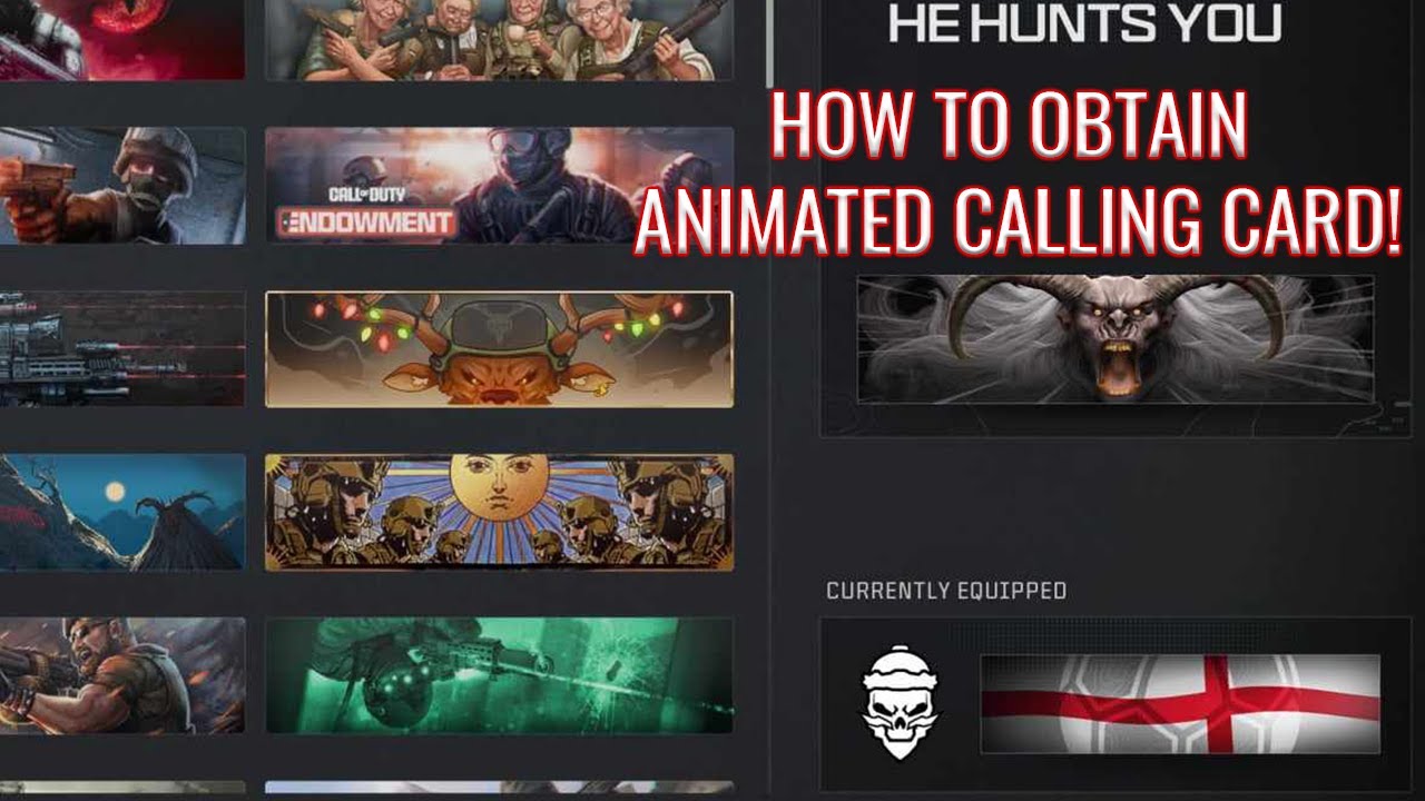 Modern Warfare III: HOW TO GET 'HE HUNTS YOU' ANIMATED CALLING CARD ...