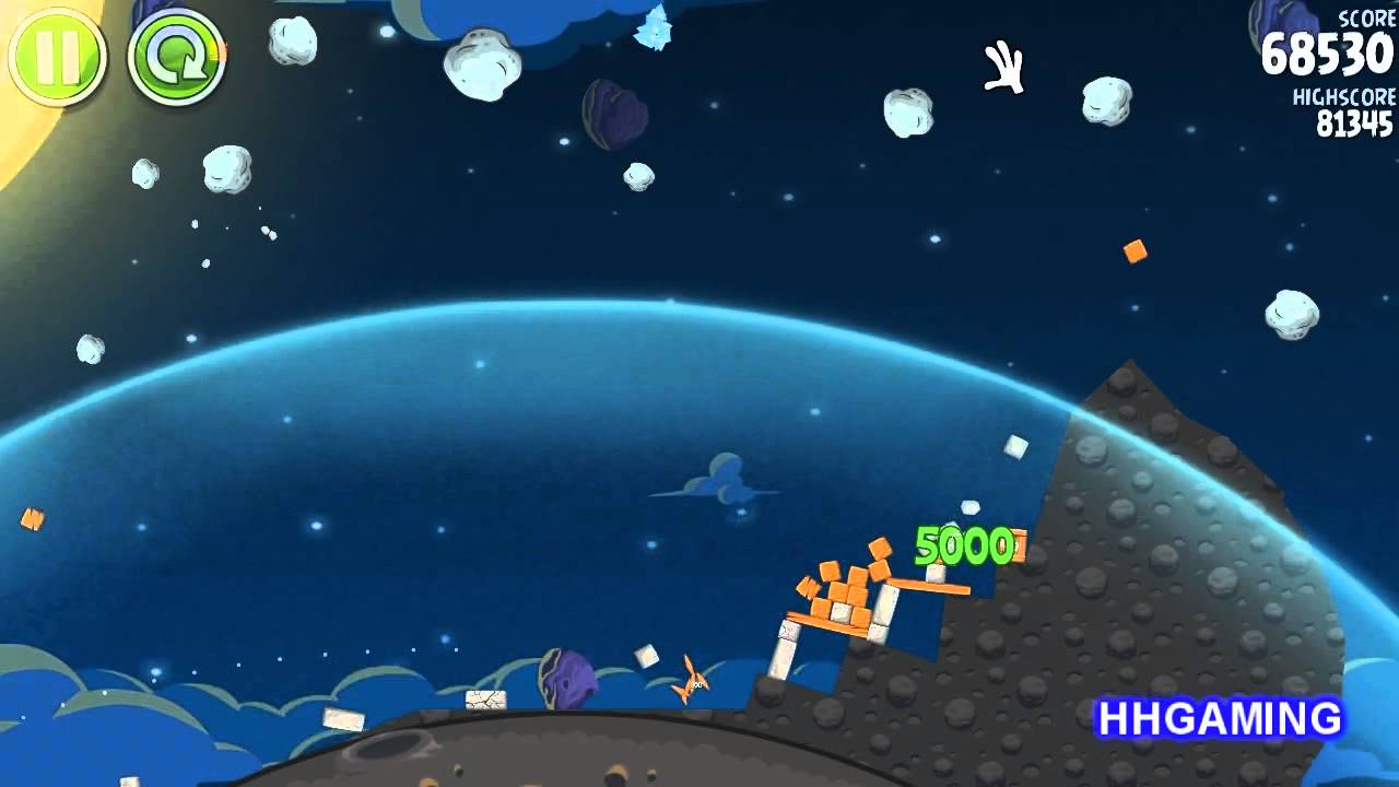 Angry Birds Space - Walkthrough 1-19 3 stars Pig Bang level guide how ...
