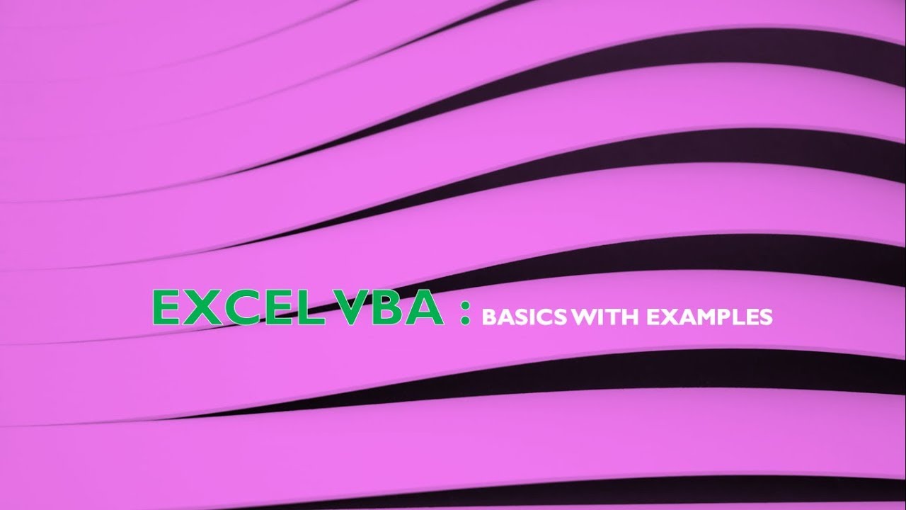 Vba Examples Selecting Range Youtube
