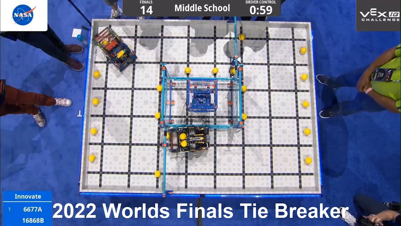 VEX 2022 Worlds Finals Tie Breaker | Piethon 16868 Checkmate Robotics ...