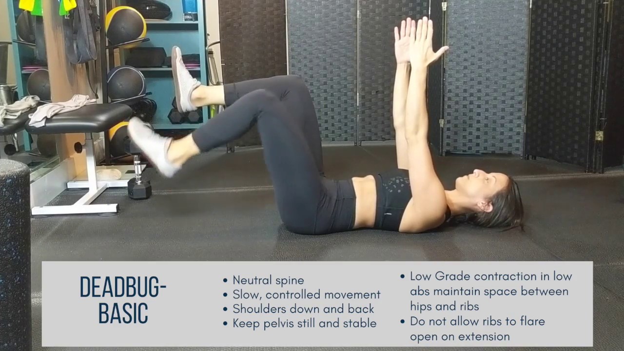 Deadbug Variations for Core Work - YouTube