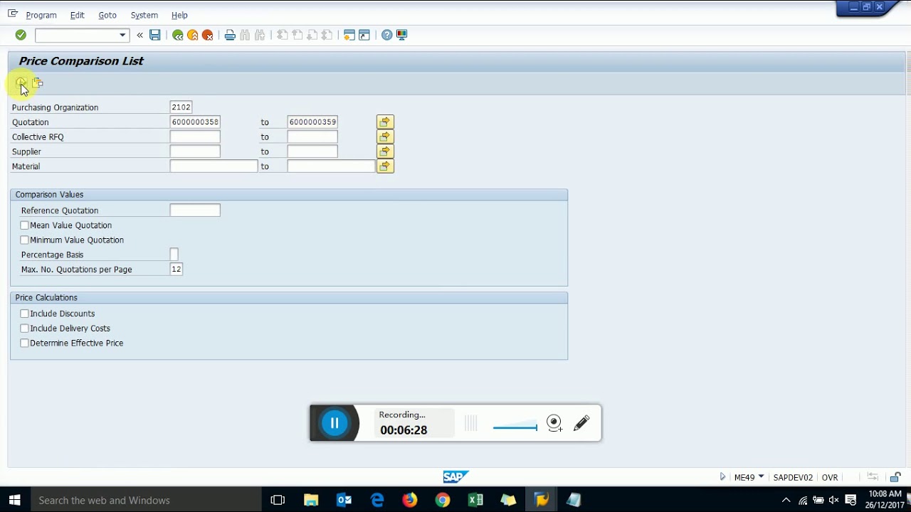SAP S4-HANA MM CYCLE (Purchase Requisition , Request Quotation ...
