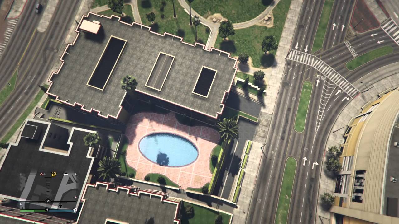Grand Theft Auto V Building Pool Flip Dive - YouTube