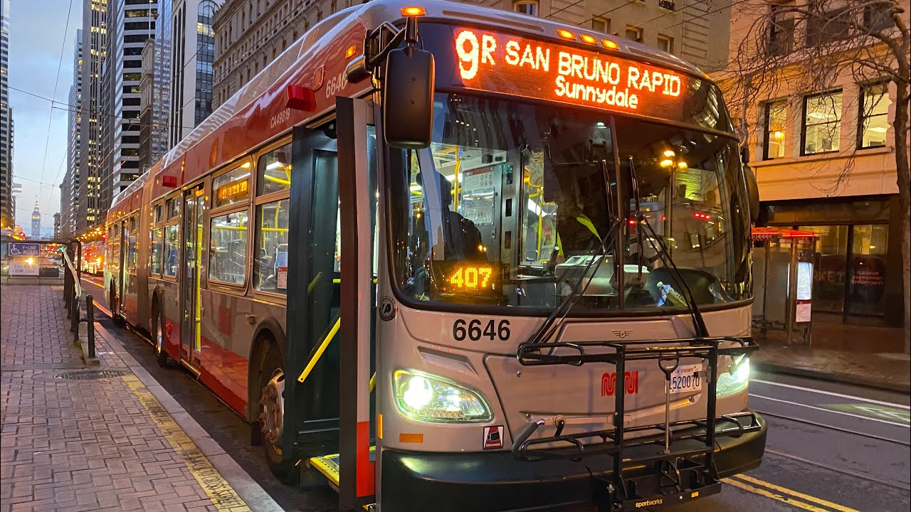 San Francisco MUNI 2017 New Flyer XDE60 #6646 - YouTube