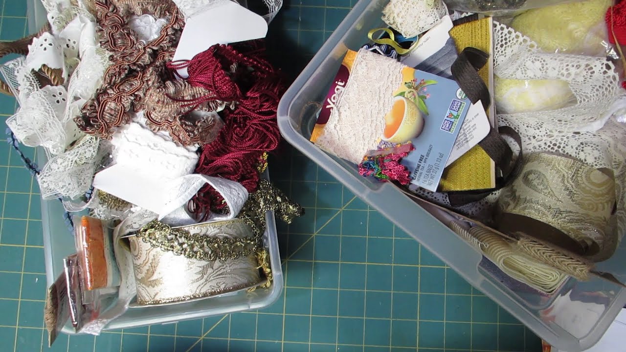 Organizing: Lace and Ribbons and such - YouTube
