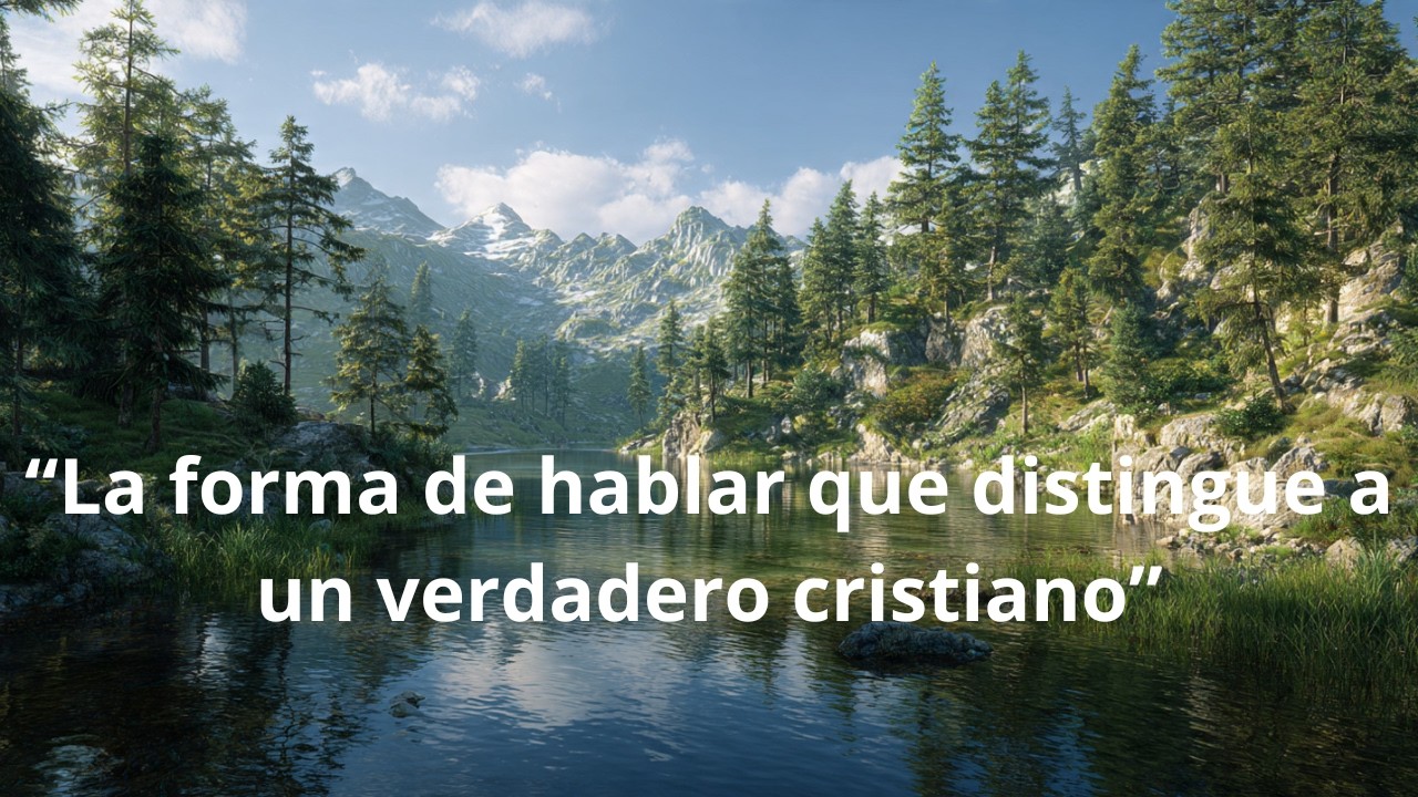 "La forma de hablar que distingue a un verdadero cristiano" - YouTube