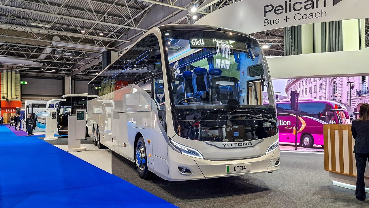 Yutong GTe14 Electric Tri-Axle Coach - Euro Bus Expo 2024 - YouTube