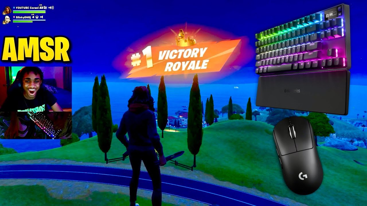 [ASMR 4K] Fortnite Chapter 5 Chill Gameplay 🤩 Relaxing Keyboard Sounds ...