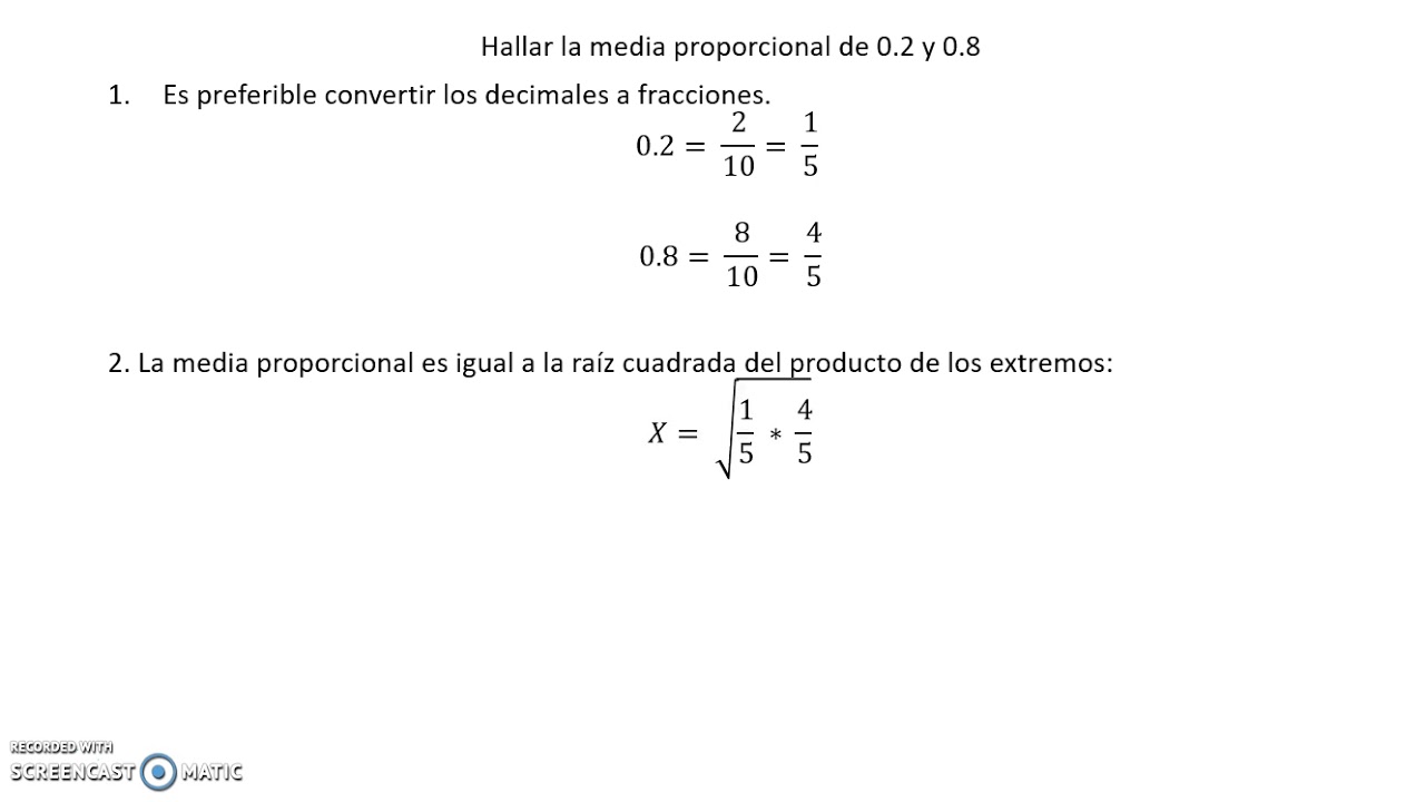 Media proporcional - YouTube