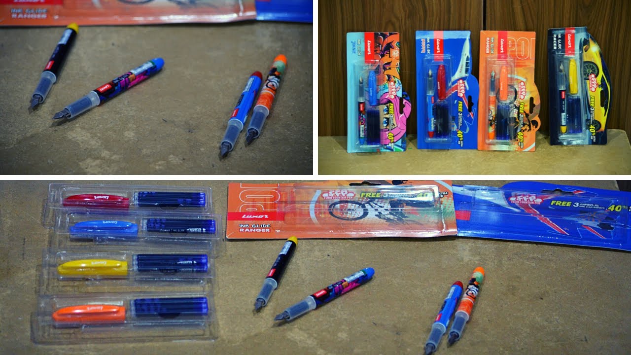 Unboxing and Review of Luxor Ink Glide Racer Fountain Pen for students ...