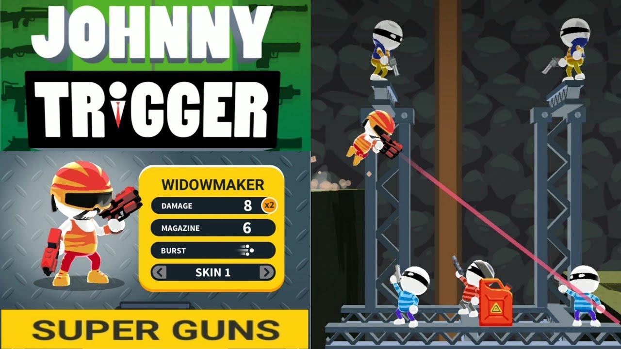 JOHNNY TRIGGER ALL LEVELS 500 BOSS FIGHT GAMEPLAY | WRESTLER | UNLOCKED ...