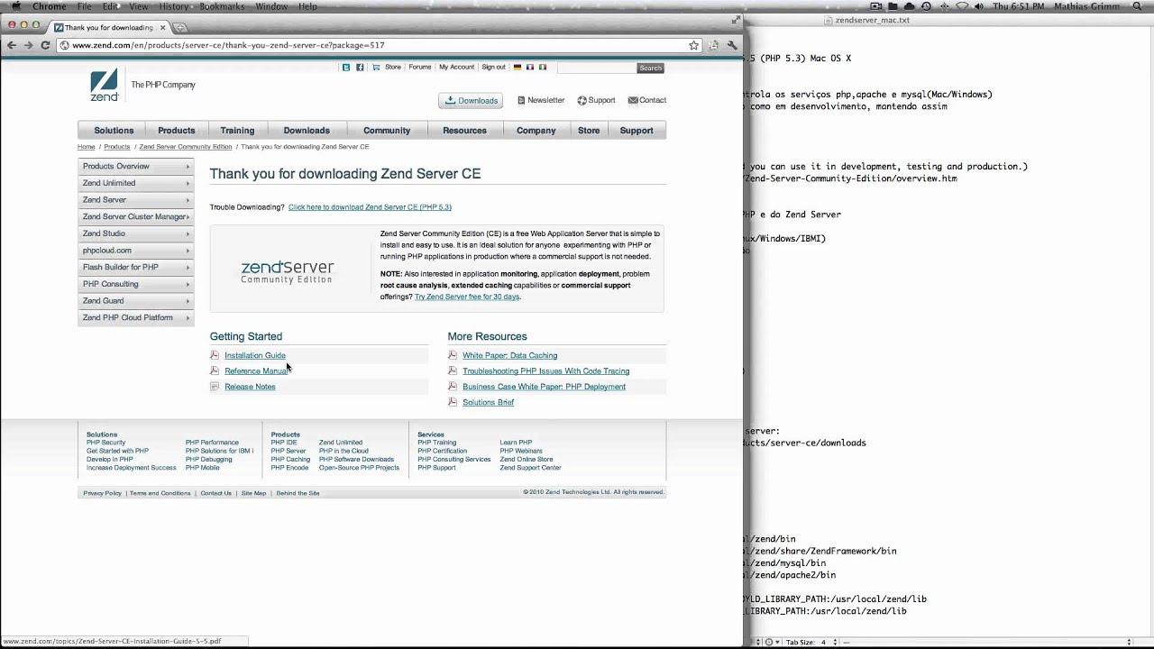 Instalando Zend Server CE 5.5 (PHP 5.3) no Mac OS X - FULL HD - YouTube