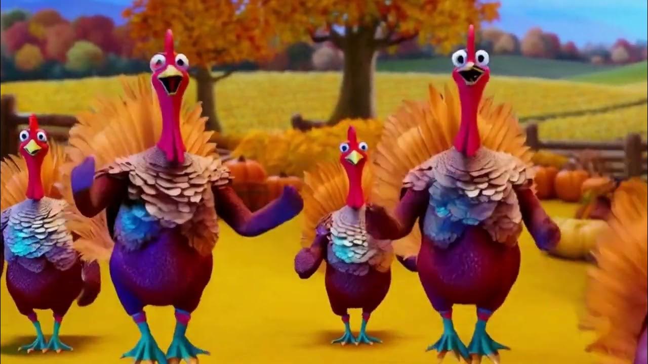 Thanksgiving Song for Kids Gobble Gobble Dance Baby Shark Playhouse 🎶 ...