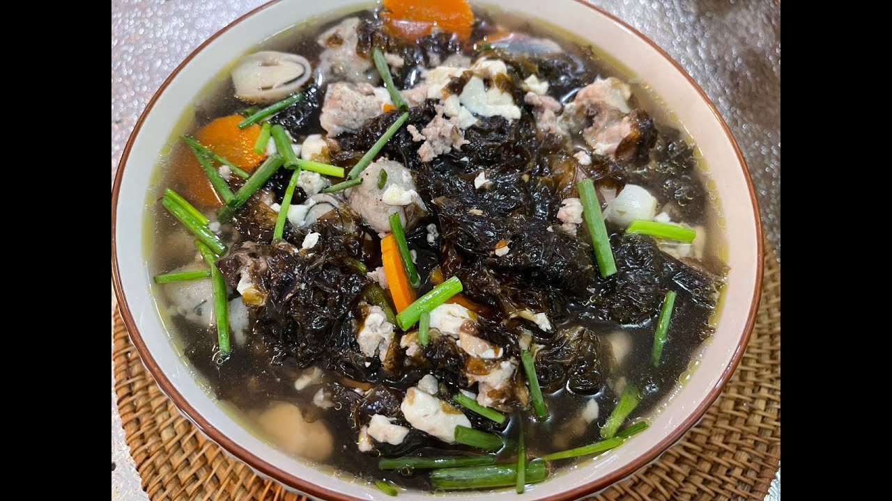 ស្ងោរជីឆាយ Yummy Seaweed Soup - YouTube