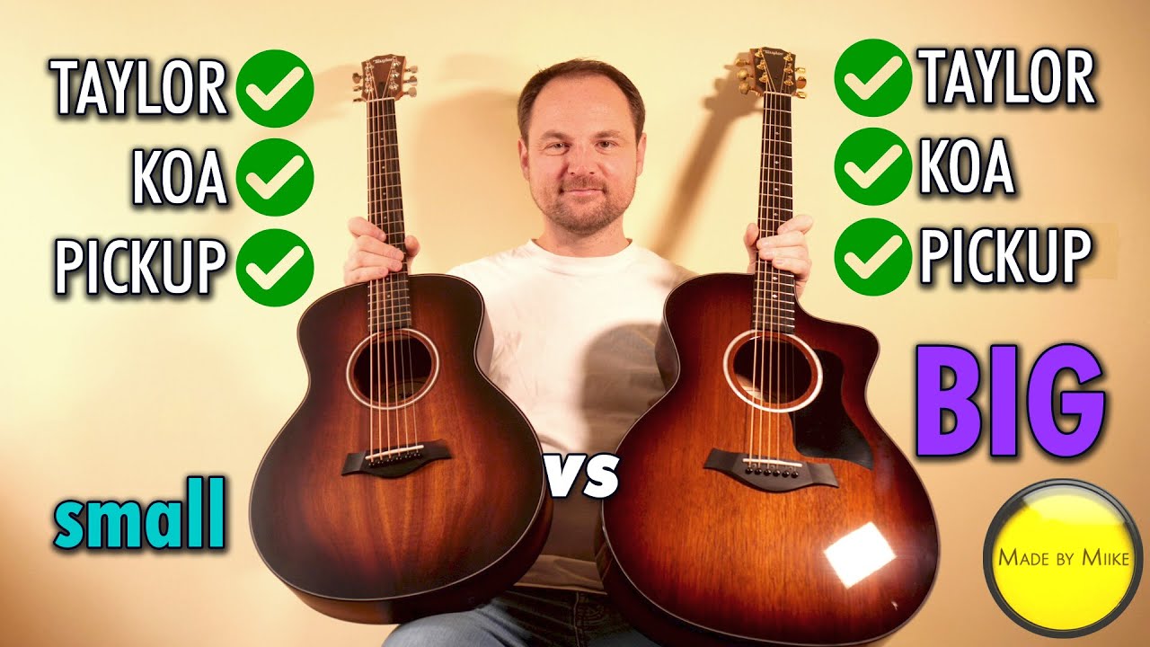 Sound Comparison: SMALL vs. BIG GUITAR (Taylor GS Mini-e Koa vs. Taylor ...