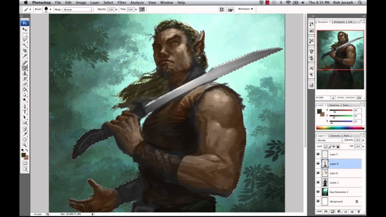 Wood Elf Speed Painting - YouTube