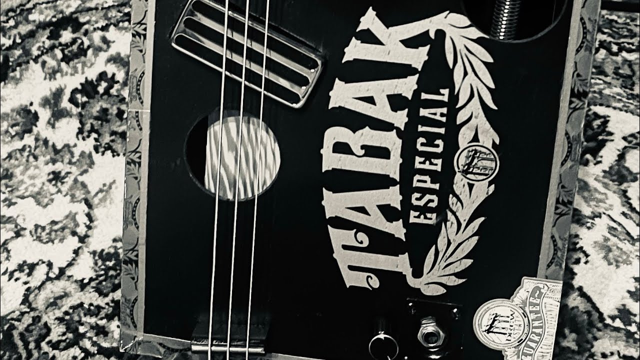 Three string cigar box bass guitar - YouTube