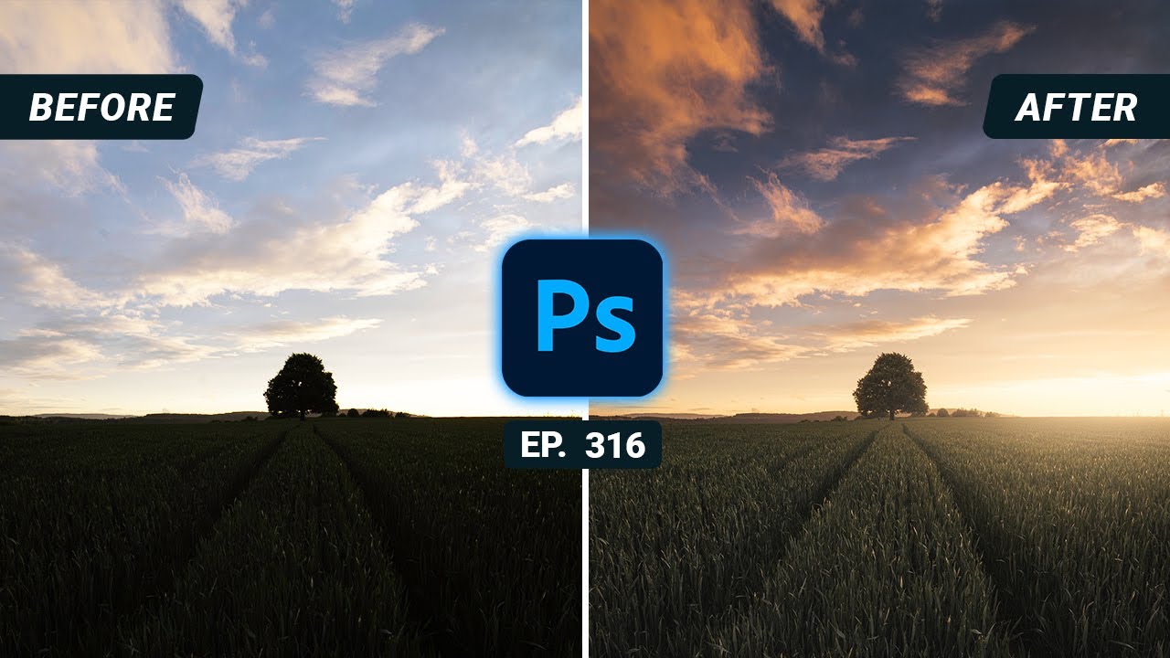 Warm SUNSET COLOR GRADING with Adobe Photoshop | QE #316 - YouTube