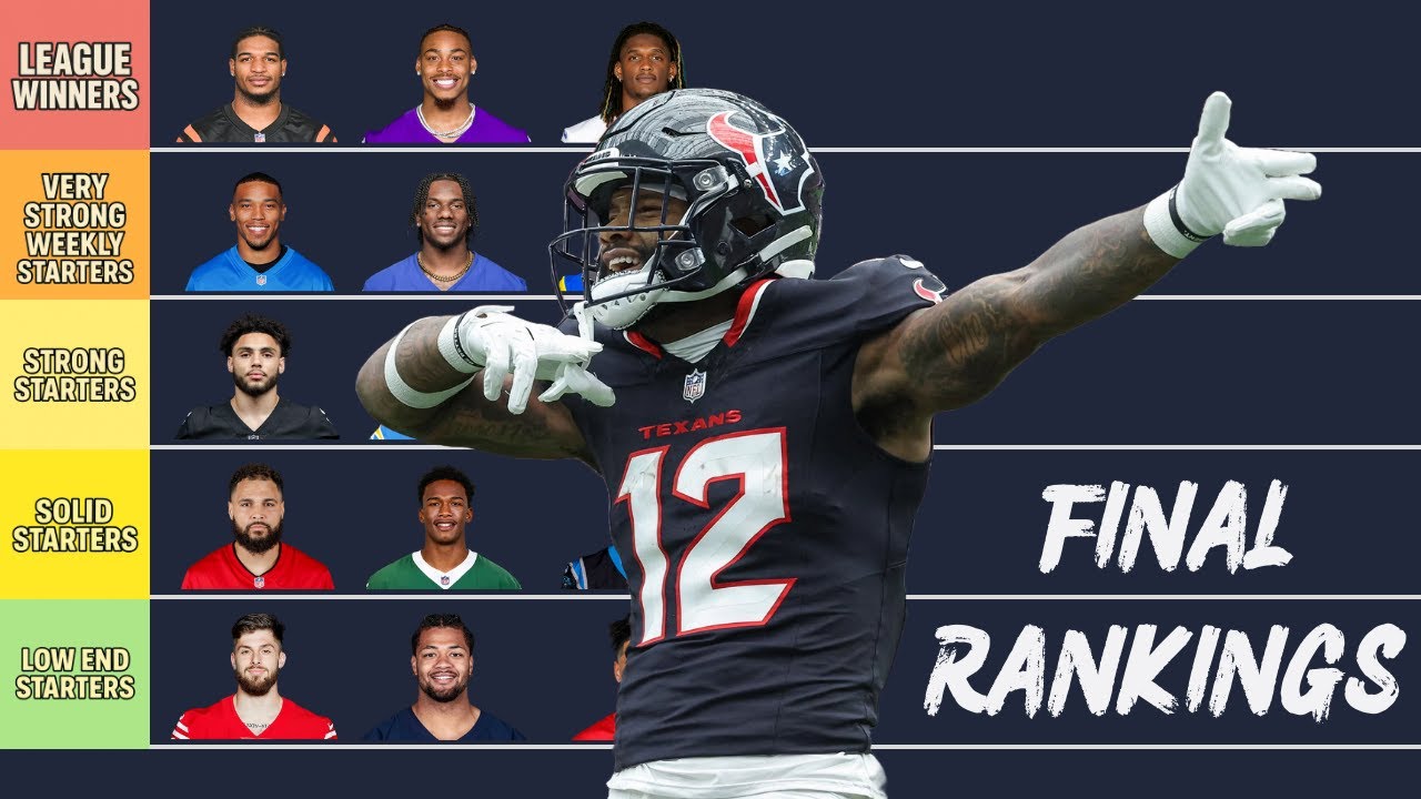 2025 Fantasy Football WR Rankings & Tiers + Sleepers - YouTube