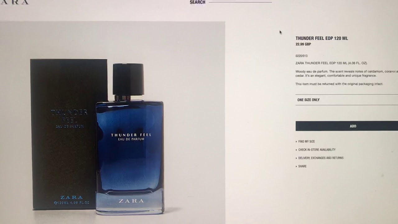 Zara Thunder Feel EDP 😲 Dejavú??🤔😭. Men’s fragrance review - YouTube