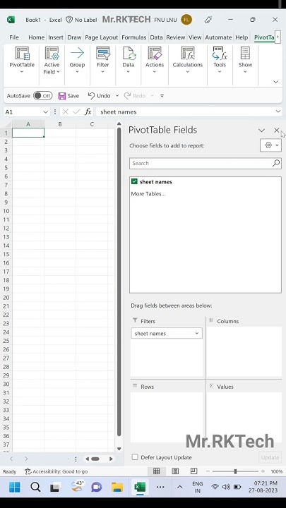 Creating Multiple Excel Sheets with Specific Names (No VBA Needed!) - YouTube